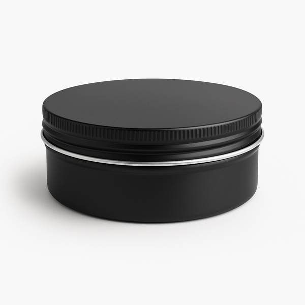 Aluminium Screw Top Matt Black 110gm - Aussie Candle Supplies
