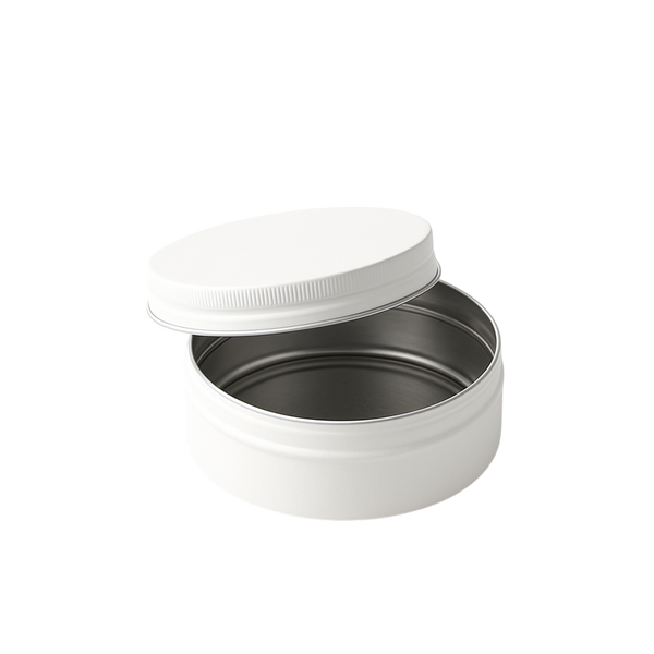 Aluminium Screw Top Matt White 14gm - Aussie Candle Supplies