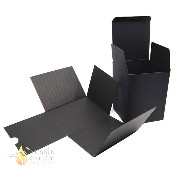 Large Cambridge Matt Black Box - Aussie Candle Supplies