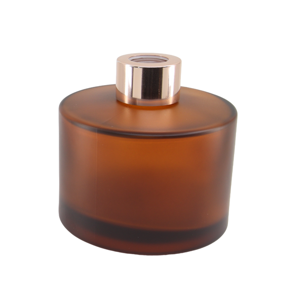 Hamptons Large Frosted Amber Diffuser Bottle - Aussie Candle Supplies