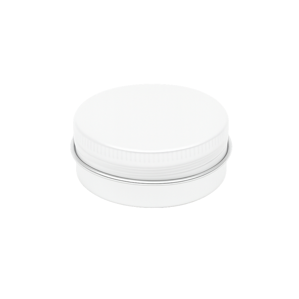 Aluminium Screw Top Matt White 28gm - Aussie Candle Supplies