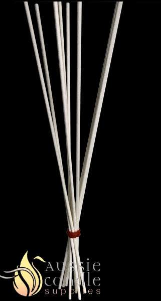 White Fibre Reed Sticks 3mm - Aussie Candle Supplies